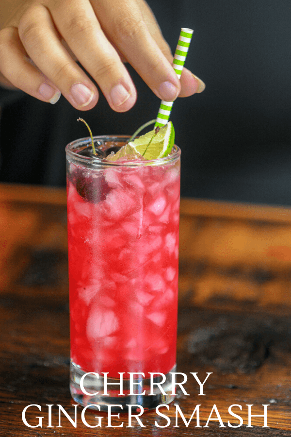 Ginger Cherry Smash Cocktail Recipe | Gastronom Cocktails