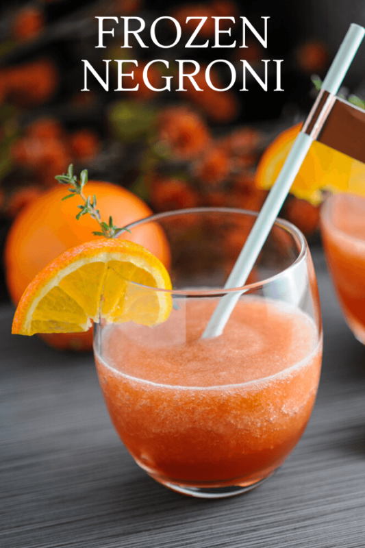 Grilled Tangerine Frozen Negroni-Negroni Week|Gastronom Cocktails