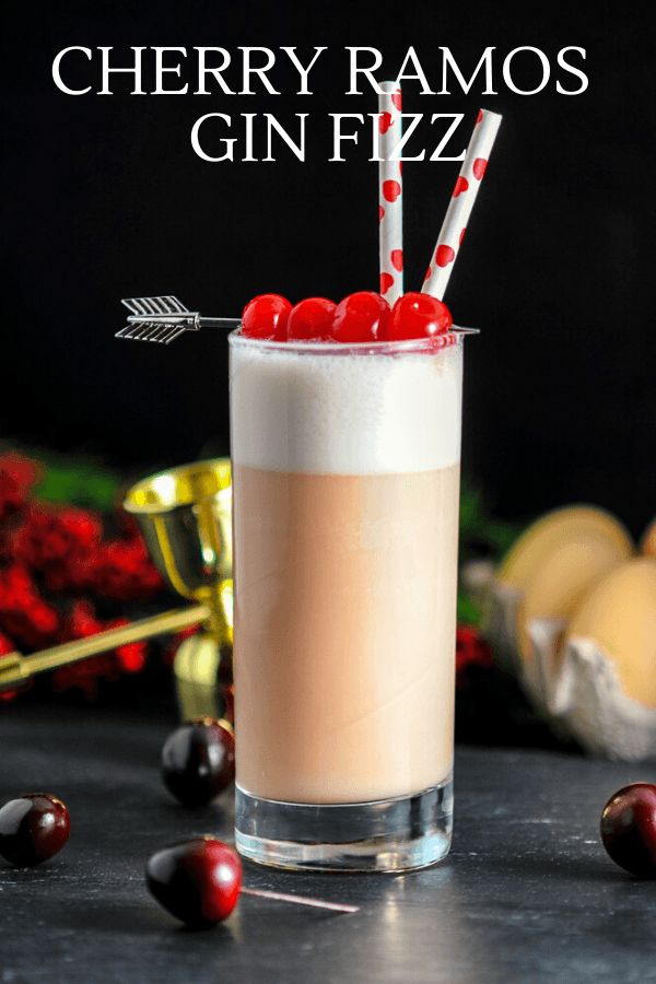 Cherry Toasted Cream Ramos Gin Fizz Recipe|Gastronom Cocktails