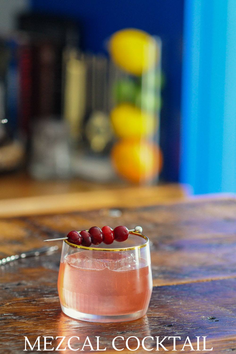 Smoky Mezcal Cranberry Cocktail Recipe | Gastronom Cocktails