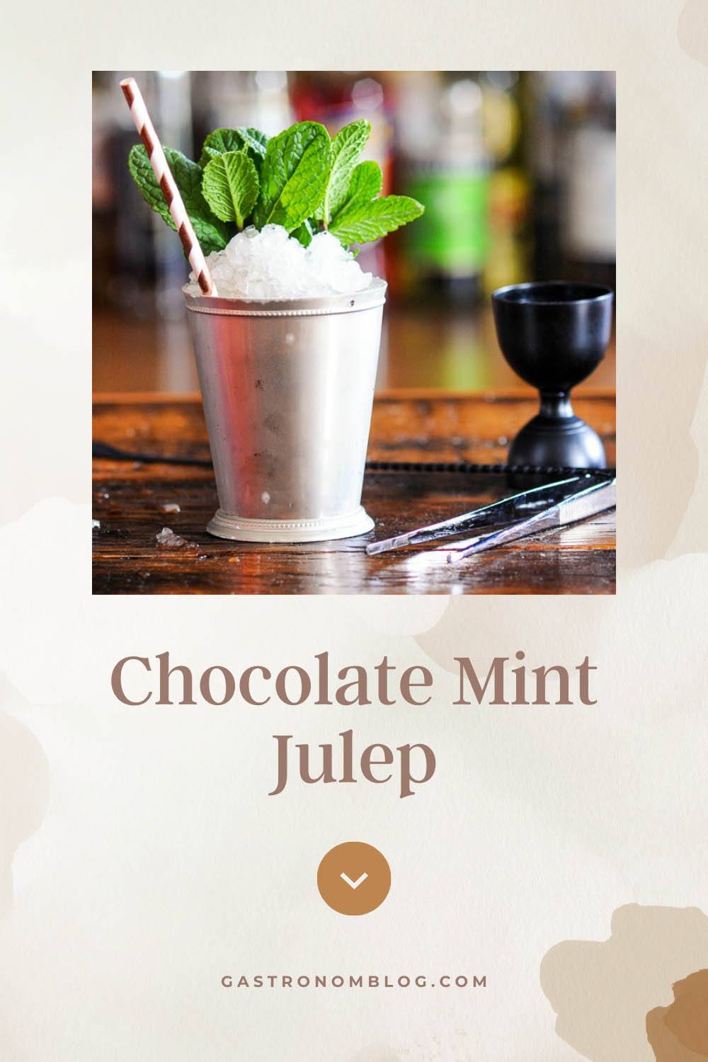 Chocolate Mint Julep Cocktail Recipe - Gastronom Cocktails