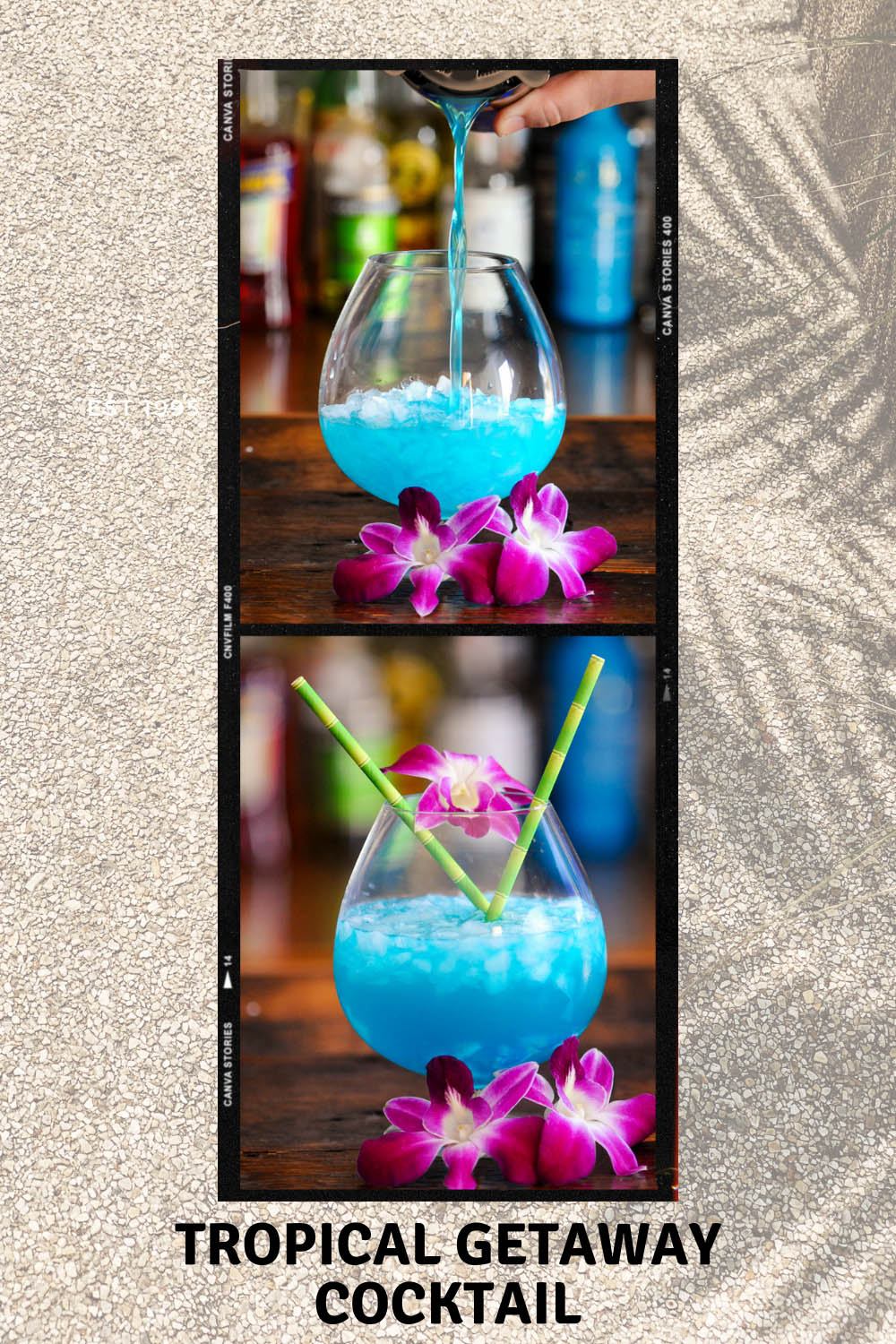 Tropical Getaway -Blue Curacao Cocktail Recipe |Gastronom Cocktails