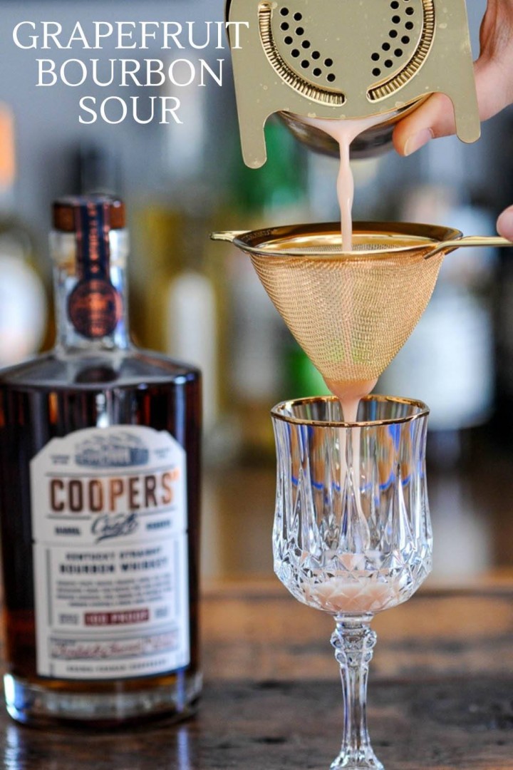 Grapefruit Bourbon Sour with Coopers' Craft - Gastronom Cocktails