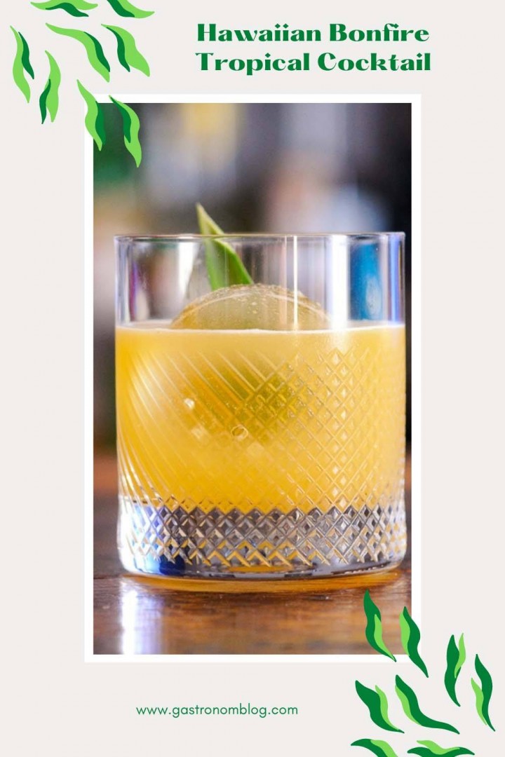 Tropical Whiskey Cocktail - Hawaiian Bonfire | Gastronom Cocktails