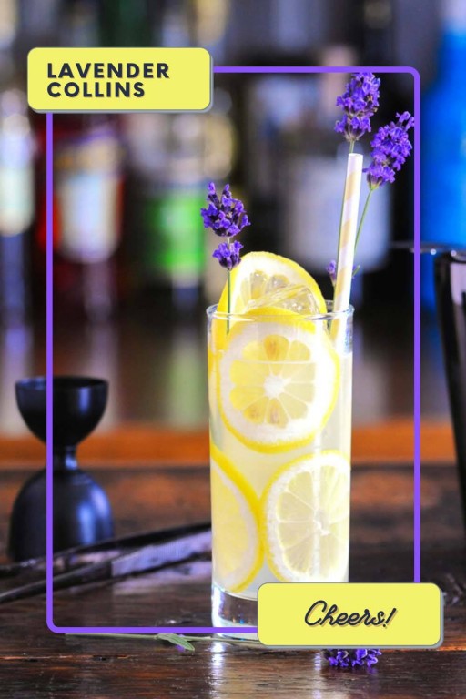 Lavender Collins Cocktail Recipe Cocktail - Gastronom Cocktails