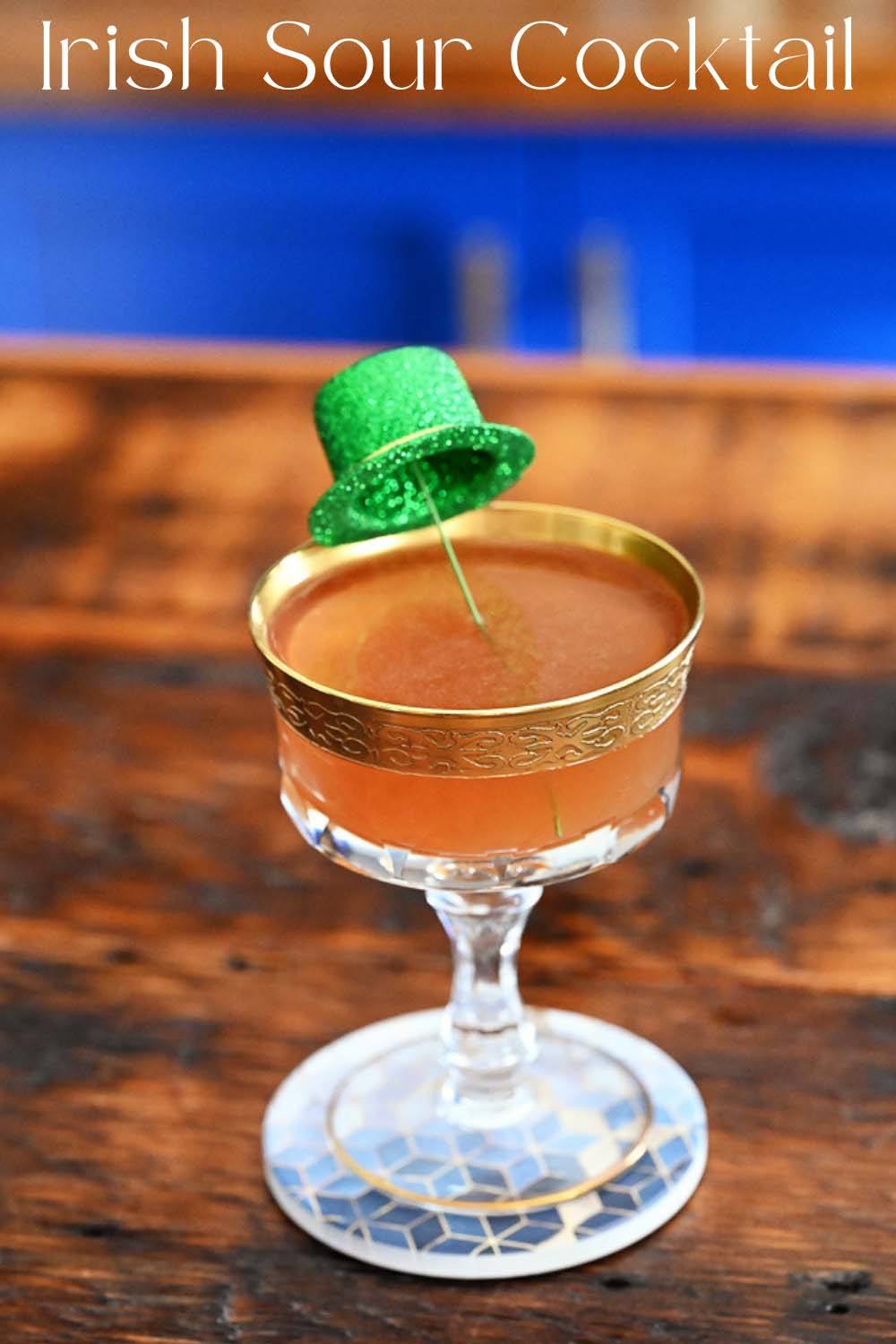 Irish Sour Cocktail - St Patrick's Day Cocktail | Gastronom Cocktails