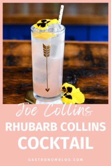 Rhubarb Collins Cocktail - Gastronom Cocktails