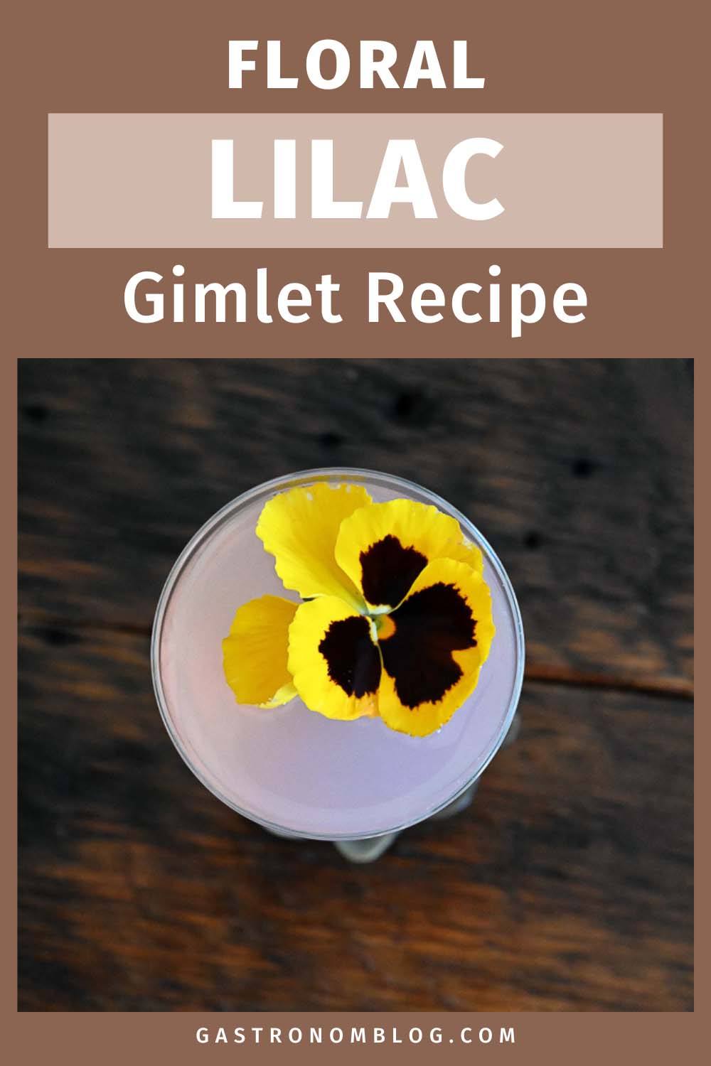 Lilac Gimlet Recipe - Gastronom Cocktails
