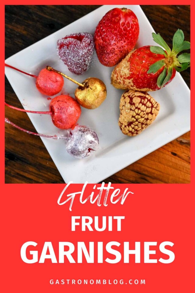 Sparkling Fruit Garnishes - Glitter Cherries - Gastronom Cocktails