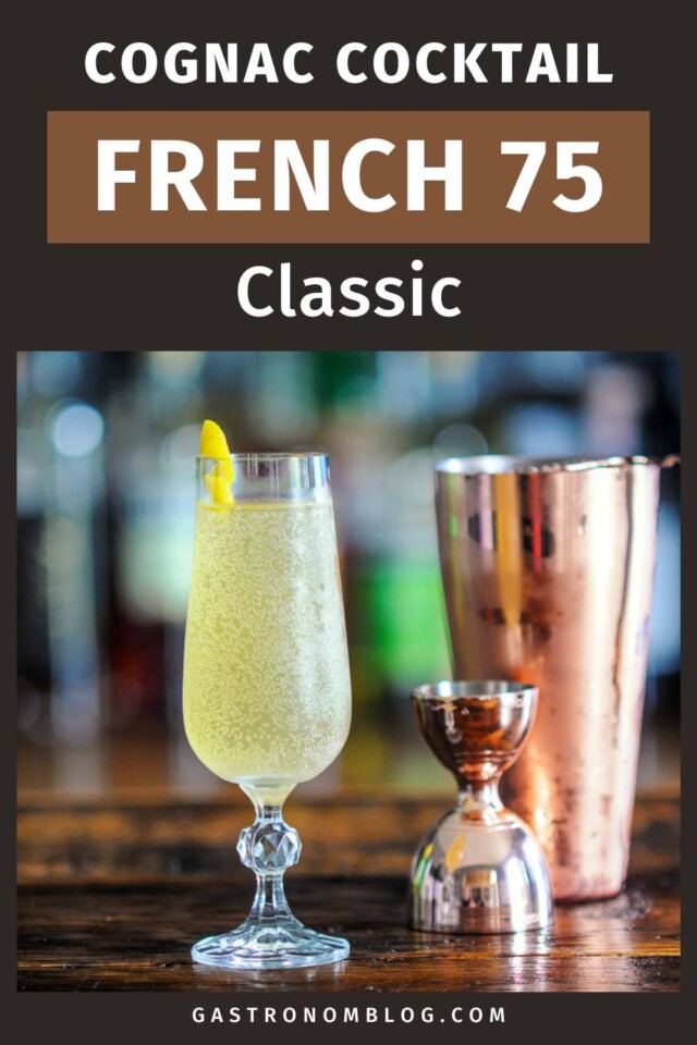 Cognac French 75 Cocktail Cocktail - Gastronom Cocktails