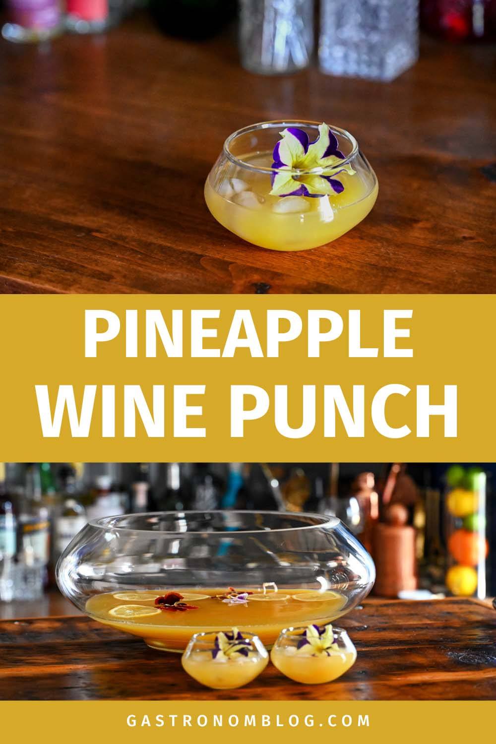 Easy Pineapple White Wine Party Punch Recipe - Gastronom Cocktails
