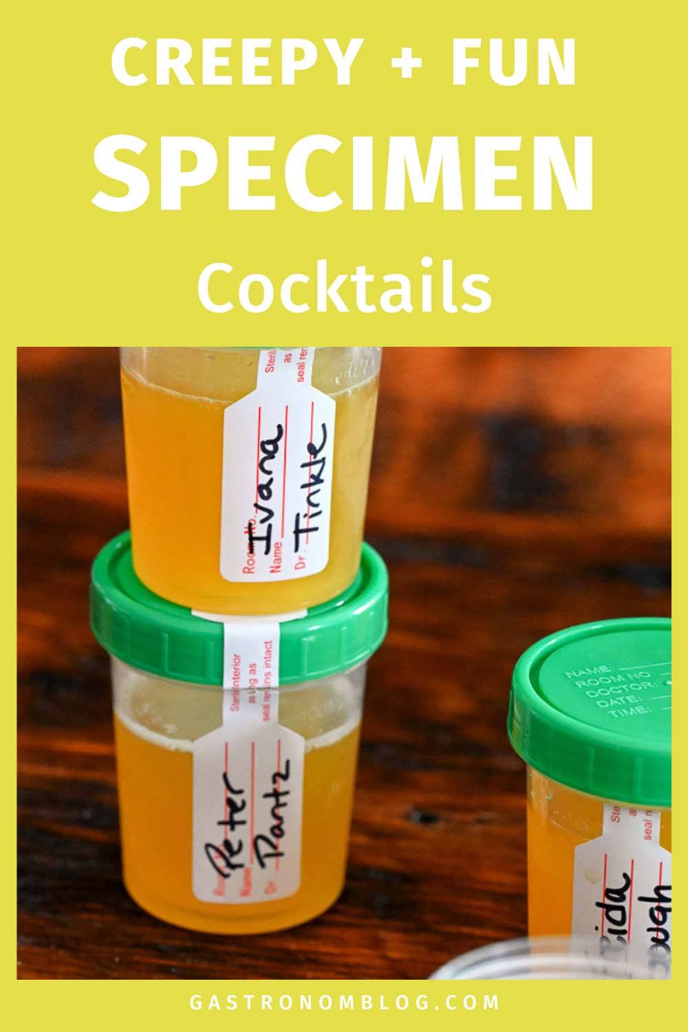 Specimen Sample Cocktail - Halloween Party Drink - Gastronom Cocktails