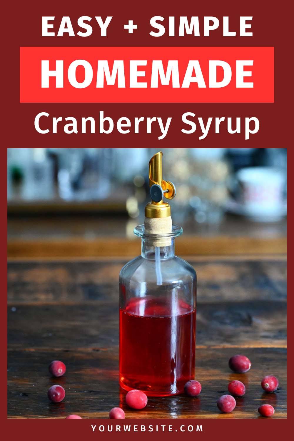 Cranberry Simple Syrup Recipe for Drinks + Cocktails - Gastronom Cocktails