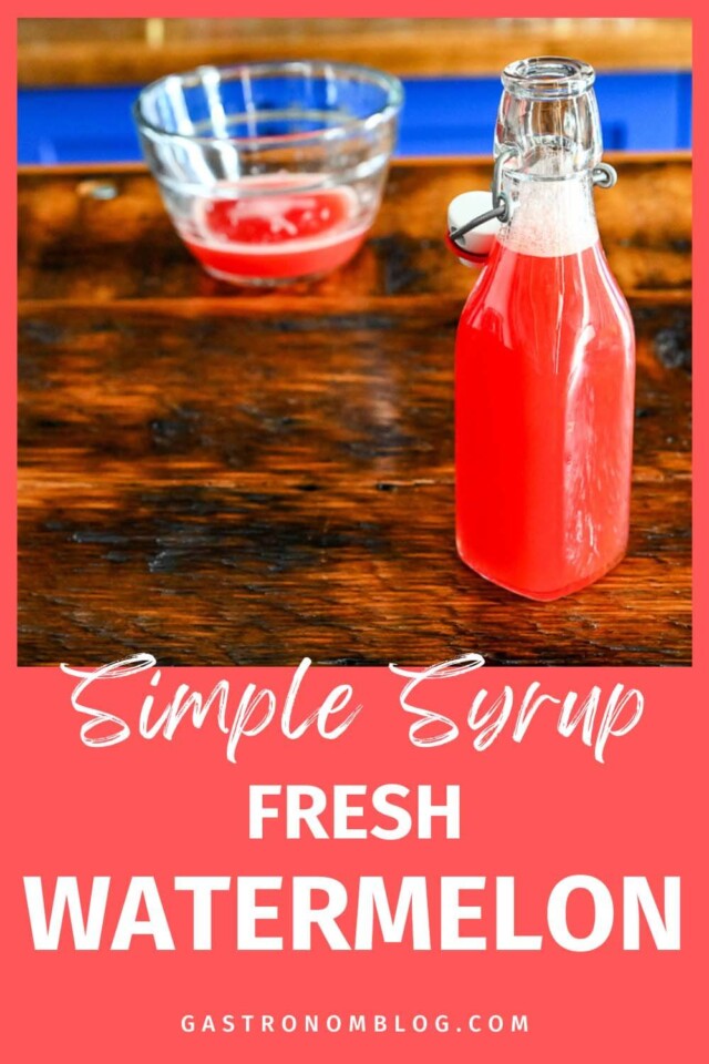 Watermelon Syrup - Easy Homemade Recipe - Gastronom Cocktails