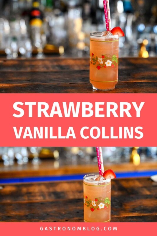 Strawberry Vanilla Collins Cocktail Recipe - Gastronom Cocktails